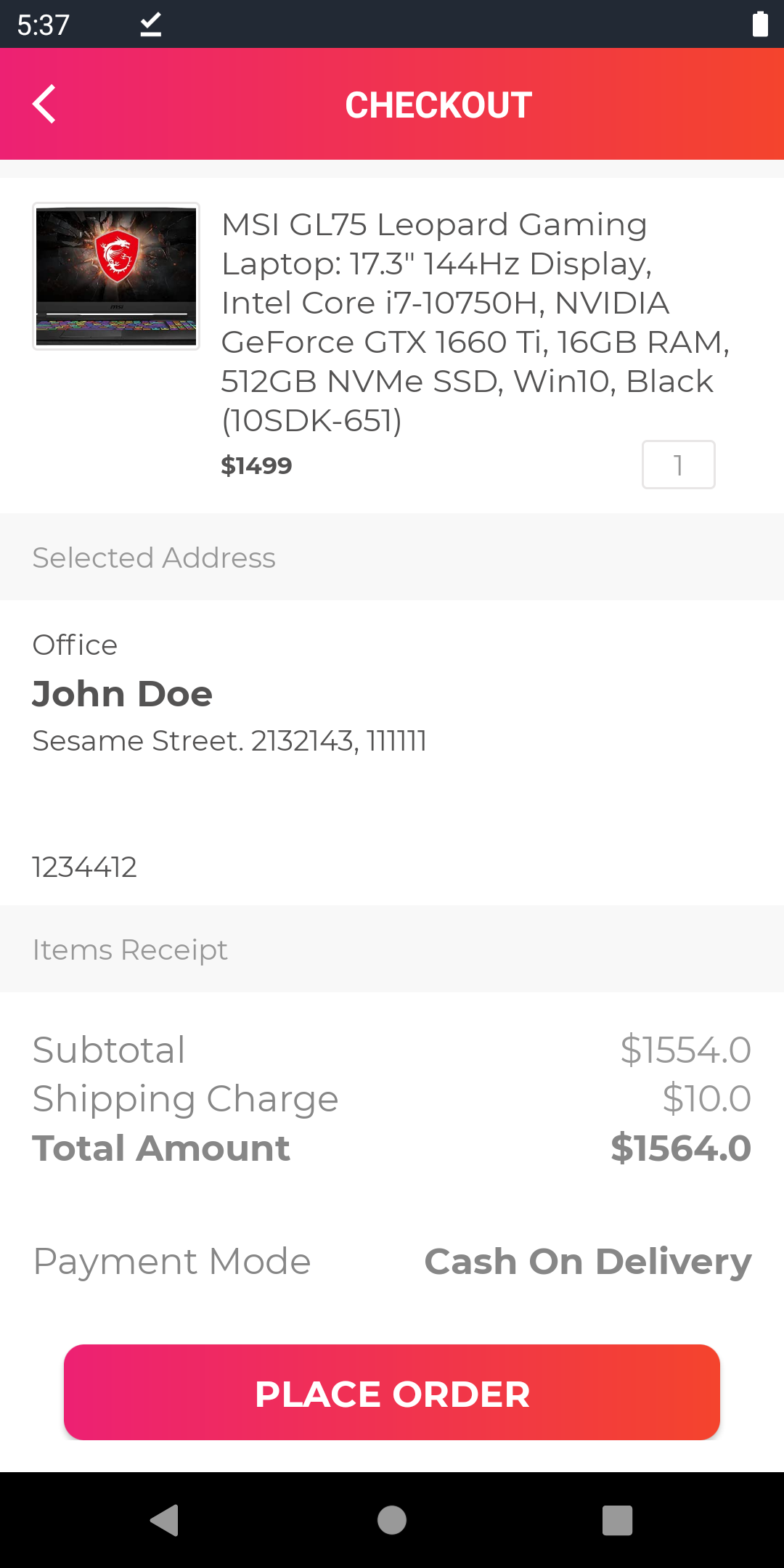 Android Kotlin Shop App with Firebase - Emre Tosunkaya