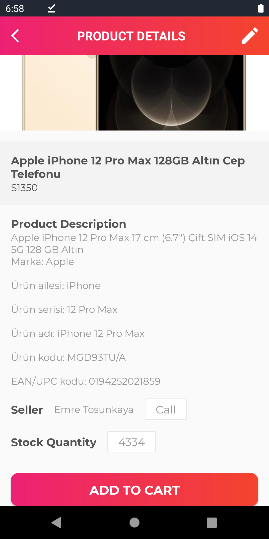 Android Kotlin Shop App with Firebase - Emre Tosunkaya